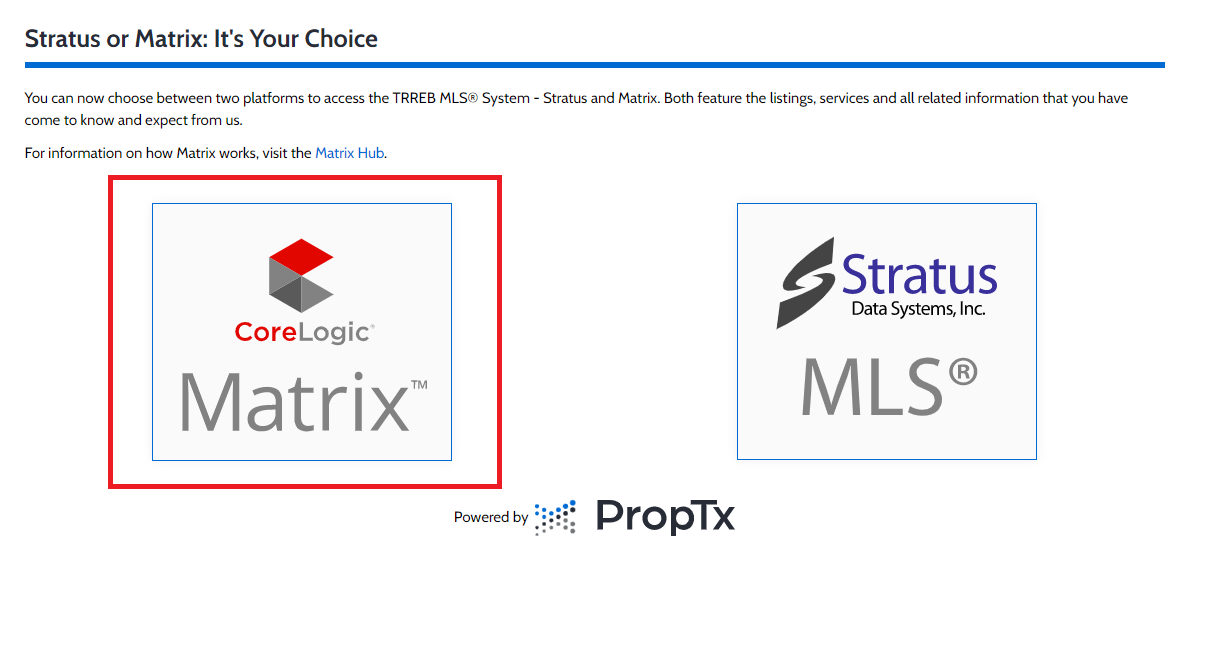 REALM™ & Matrix™ Front-End Choice Now Available on TRREB